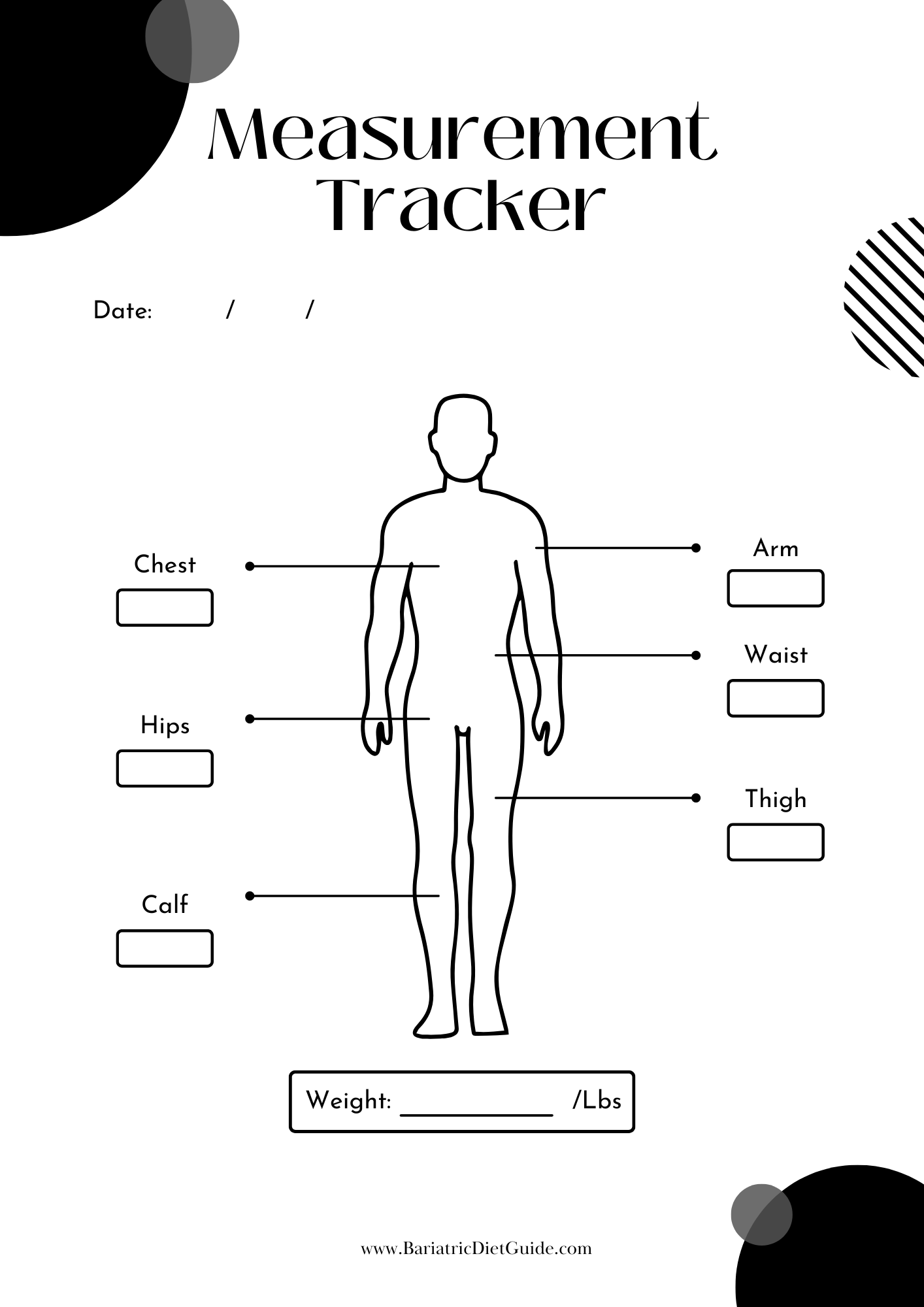 Body Measurement Tracker Template: Tracking Triumph
